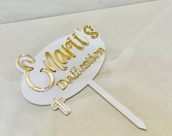 Baby Dedication Cake Topper - Etsy