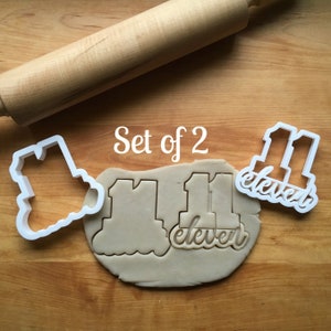 Set of 2 Lettered Number 11 Cookie Cuttersmulti-size/choose Standard or ...