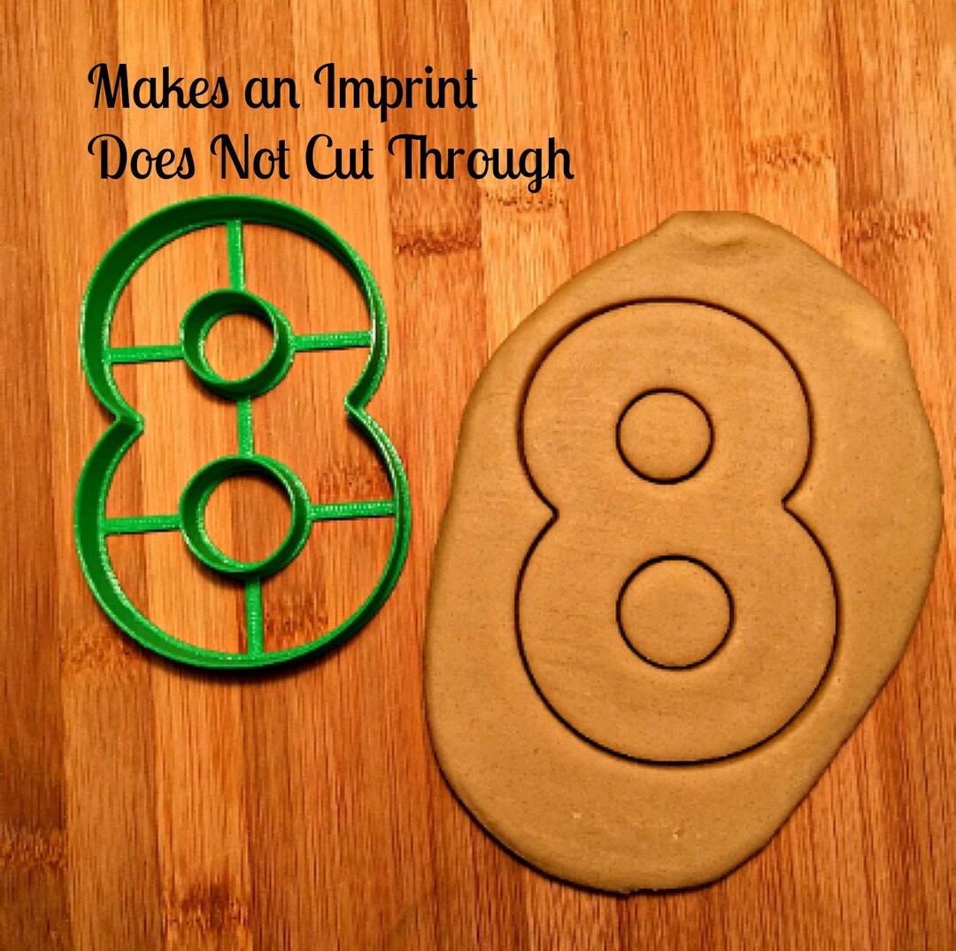 Number 8 Cookie Cutter/multi-size/dishwasher Safe Available - Etsy