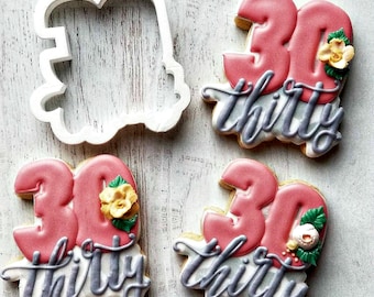 Lettered Number 75 Cookie Cutter/multi-size/dishwasher Safe - Etsy