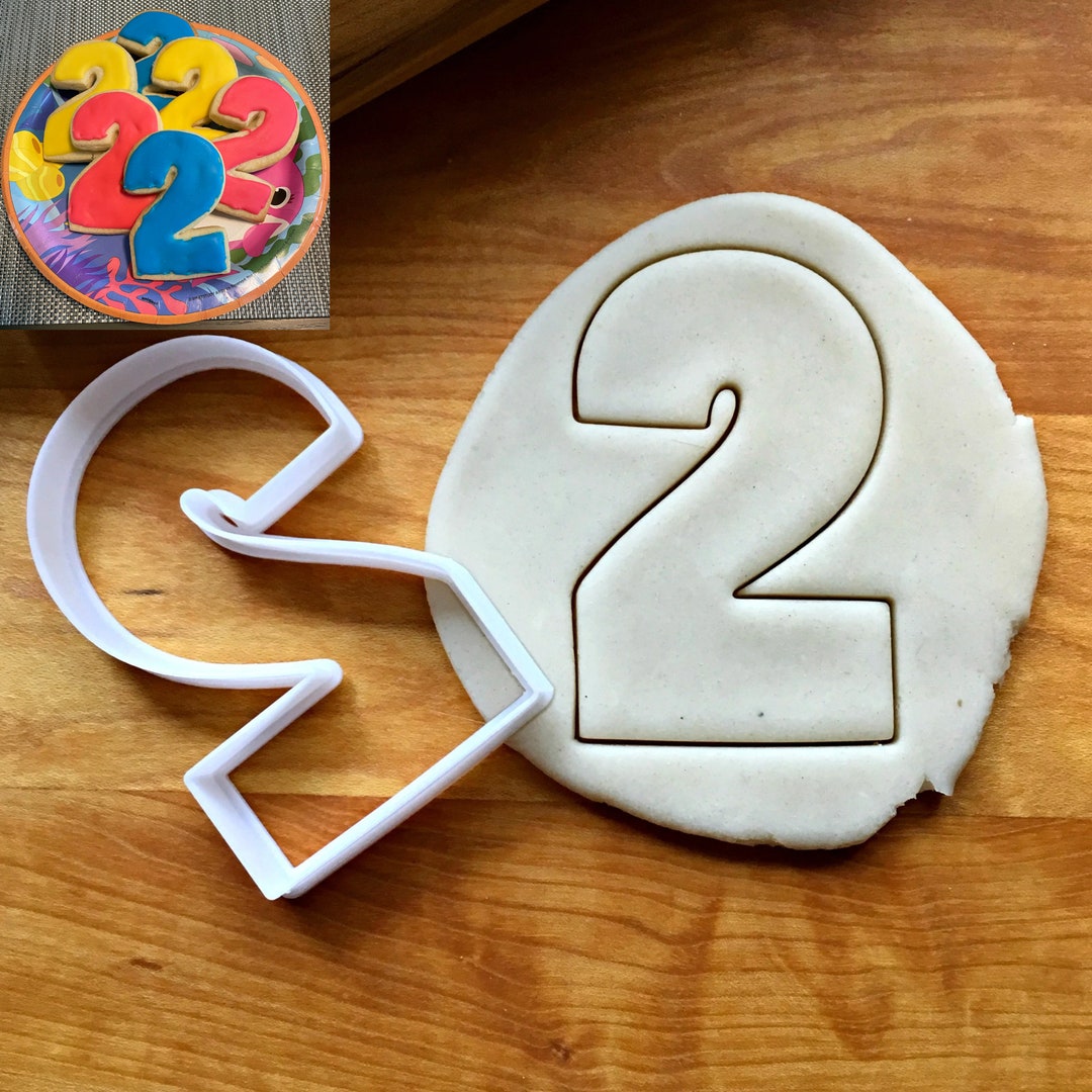 Fun Number 2 Cookie Cutter/multi-size/choose Standard or Dishwasher ...