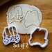 Set of 2 Lettered Number 40 Cookie Cutters/multi-size/dishwasher Safe ...