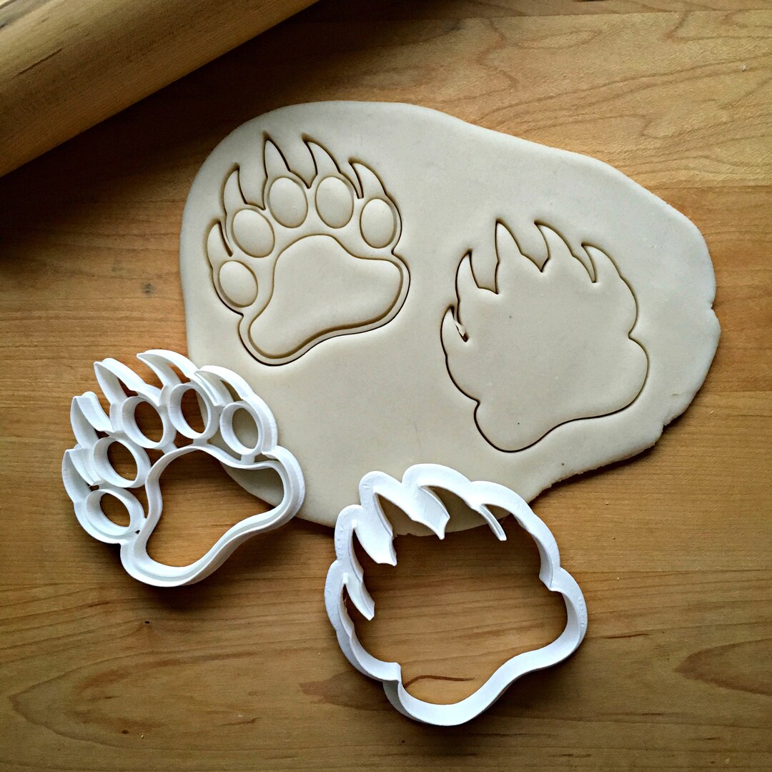 Set of 2 Bear Claw Cookie Cutters in Multiple Sizes - Etsy