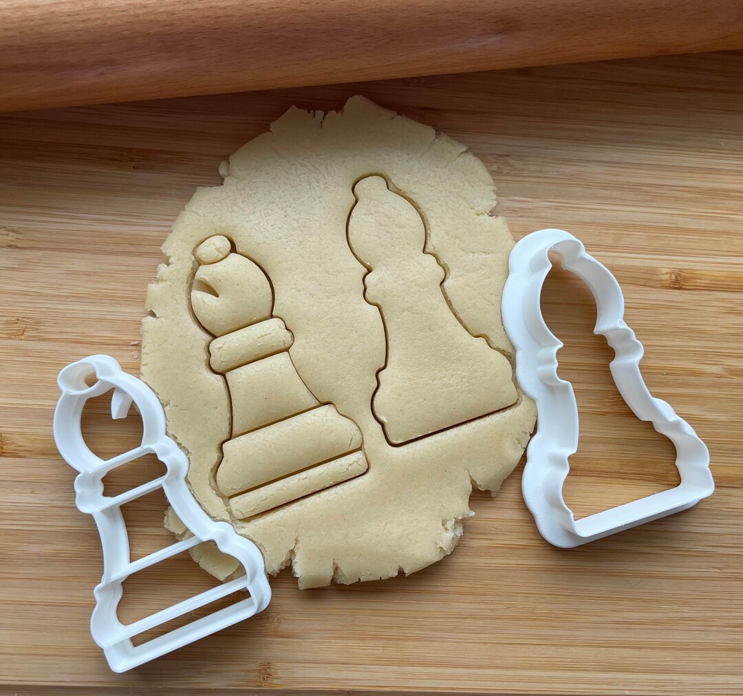 Set of 2 Bishop Chess Piece Cookie Cutters/ Multi-size /made in the USA ...