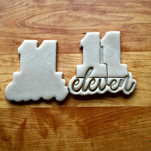 Set of 2 Lettered Number 11 Cookie Cuttersmulti-size/choose Standard or ...