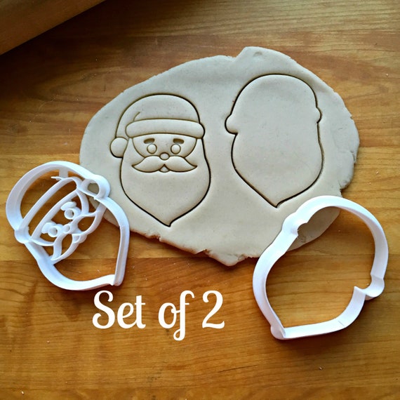 Set of 2 Santa Cookie Cutters/Multi-Size | Etsy