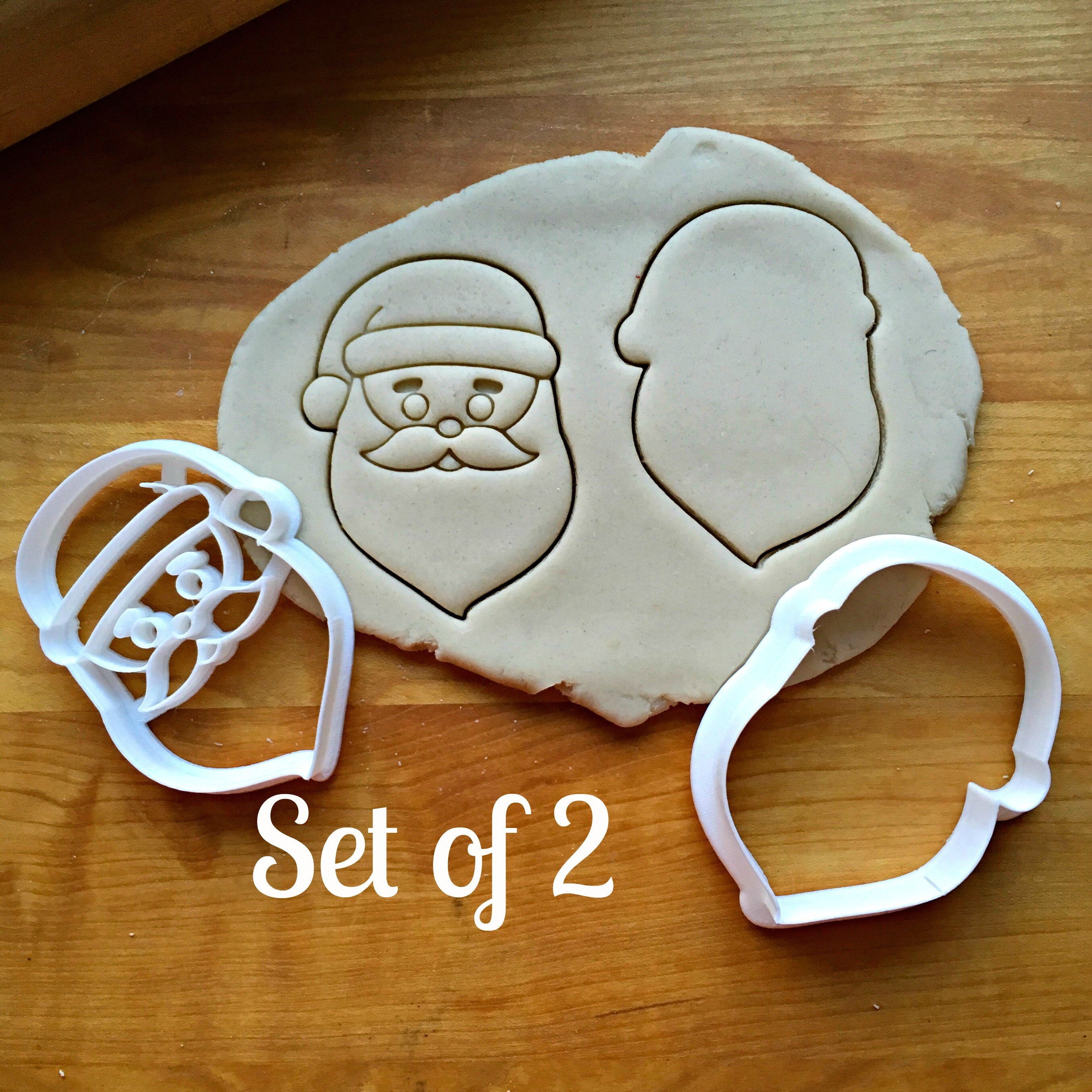 Set of 2 Santa Cookie Cutters/Multi-Size | Etsy