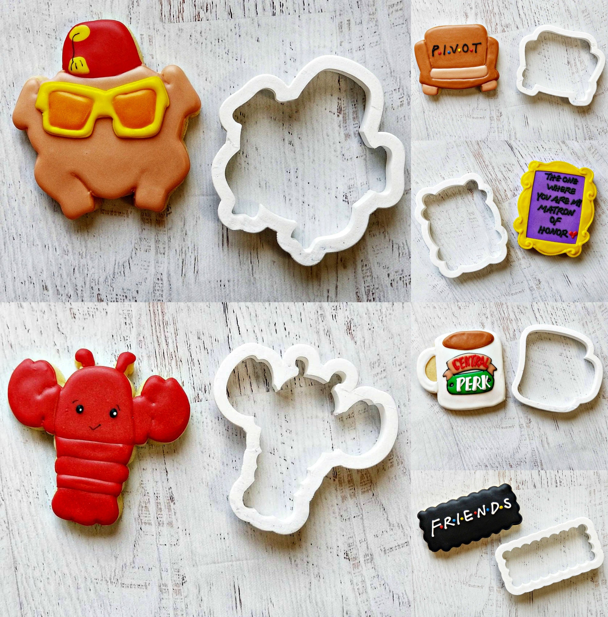Set of 6 Friends Thanksgiving Cookie Cutters multi size Etsy