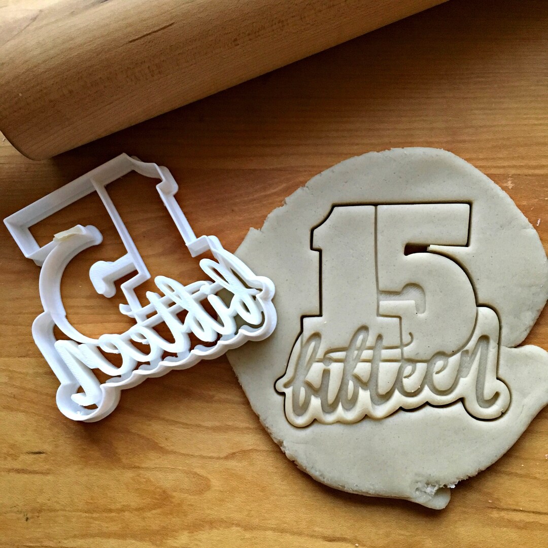 Lettered Number 15 Cookie Cutter/multi-size/choose Standard or ...