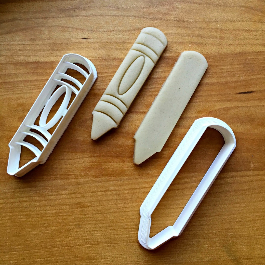 Set of 2 Crayon Cookie Cutters in Multiple Sizes - Etsy