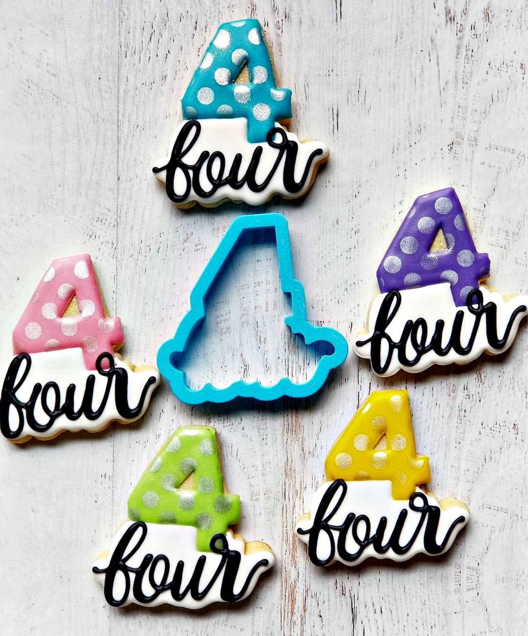 Lettered Number 4 Cookie Cutter in Multiple Sizes - Etsy