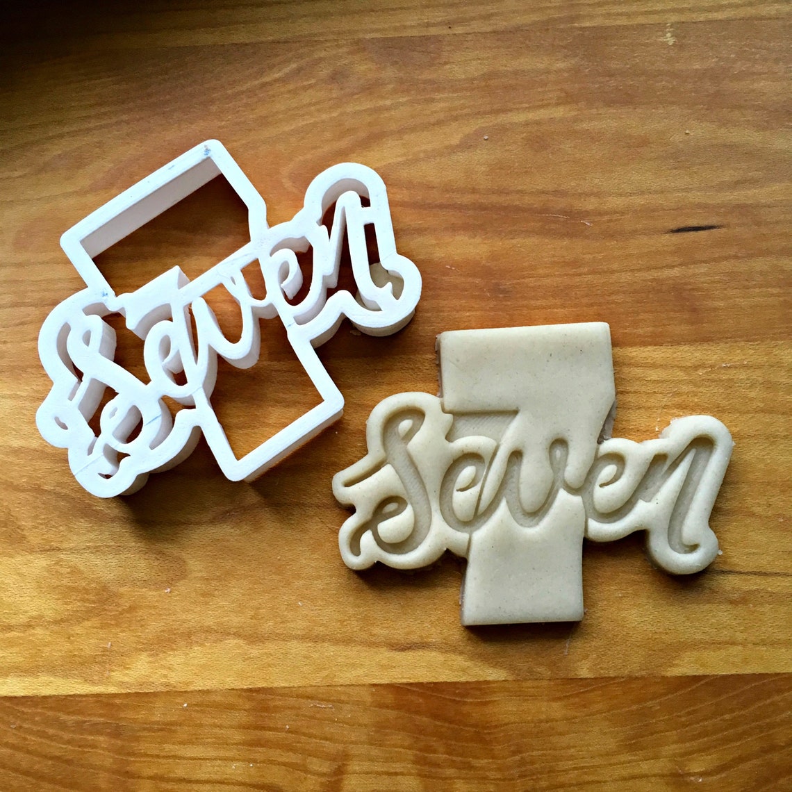 Set of 2 Lettered Number 7 Cookie - Etsy