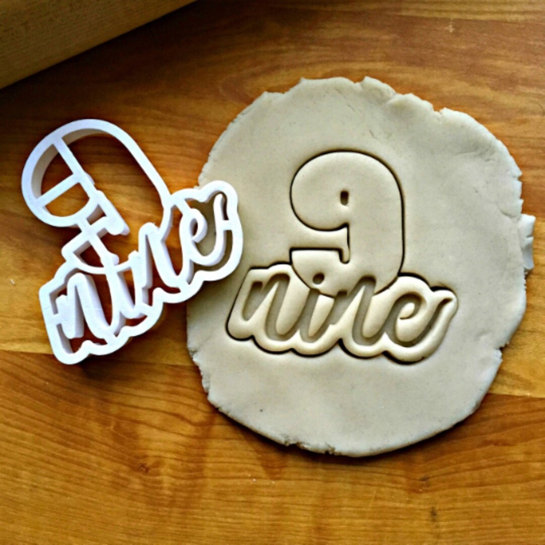 Lettered Number 9 Cookie Cutter in Multiple Sizes - Etsy
