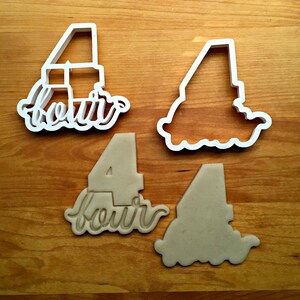 Set of 2 Lettered Number 4 Cookie Cuttersmulti-size/choose Standard or ...