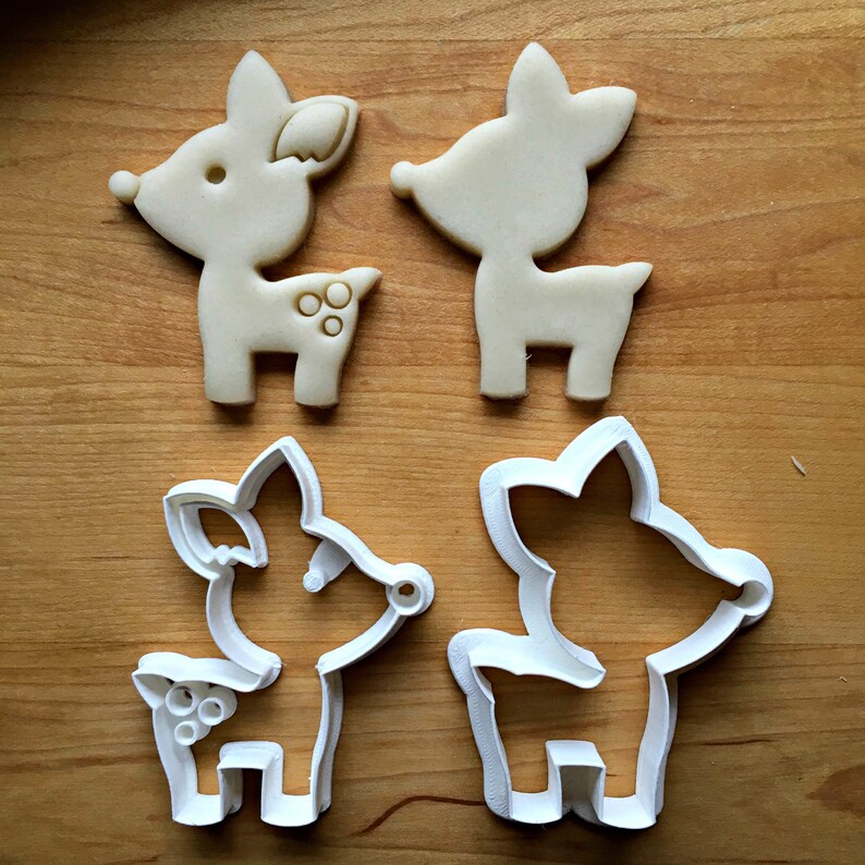 Set of 2 Deer Cookie Cutters/multi-size - Etsy