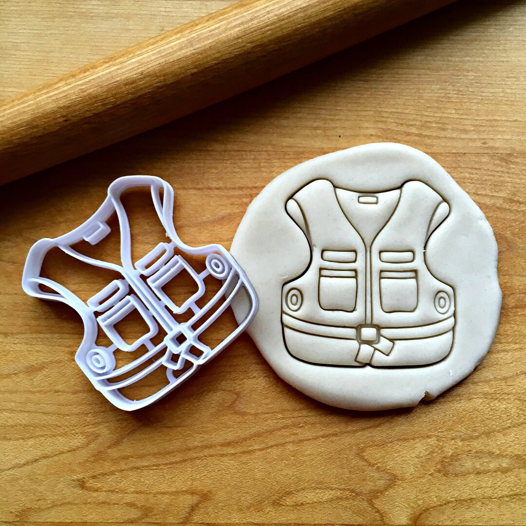 Fishing Vest Cookie Cutter/multi-size/dishwasher Safe Available - Etsy