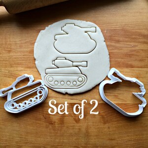 Set of 2 Army Tank Cookie Cutters/multi-size /made in the USA - Etsy