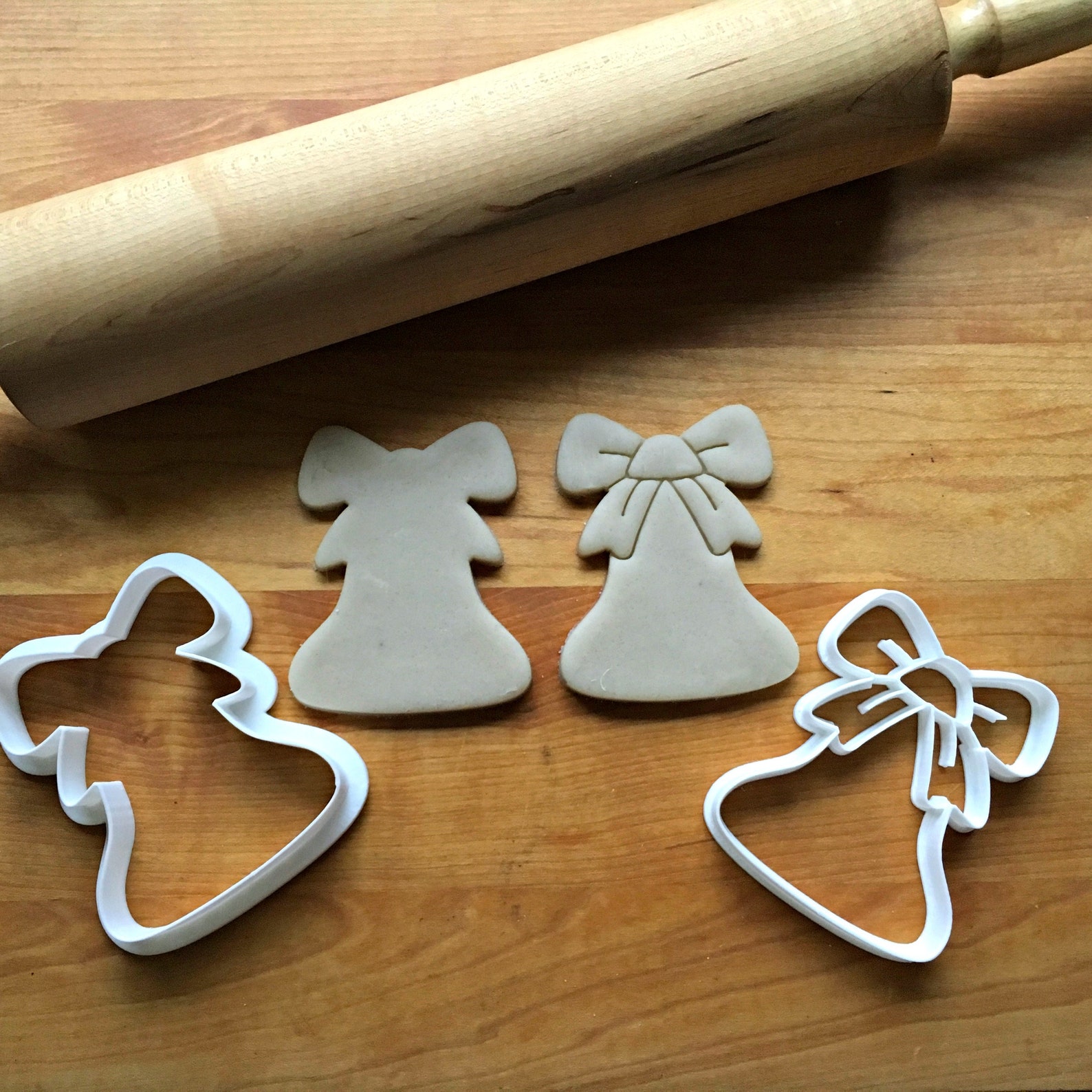 Set of 2 Christmas Bell Cookie Cutters/multi-size - Etsy