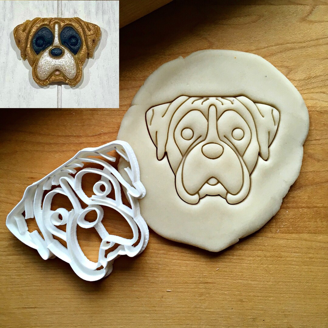 Boxer/pitbull Cookie Dog Cutter/multi-size/dishwasher Safe Available - Etsy