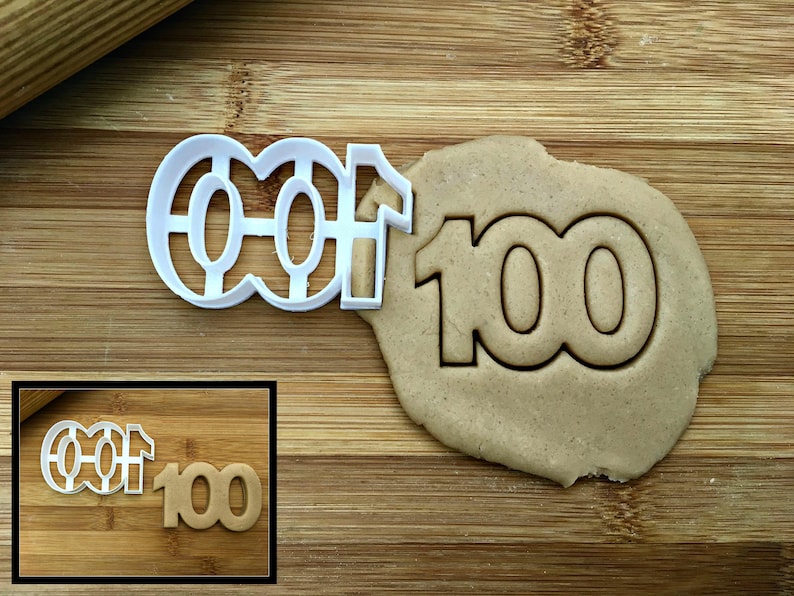 Number 100 Cookie Cutter in Multiple Sizes - Etsy