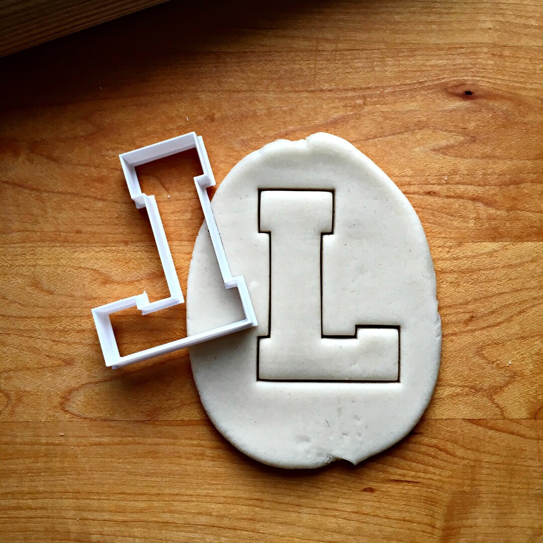 Varsity Letter L Cookie Cutter in Multiple Sizes - Etsy