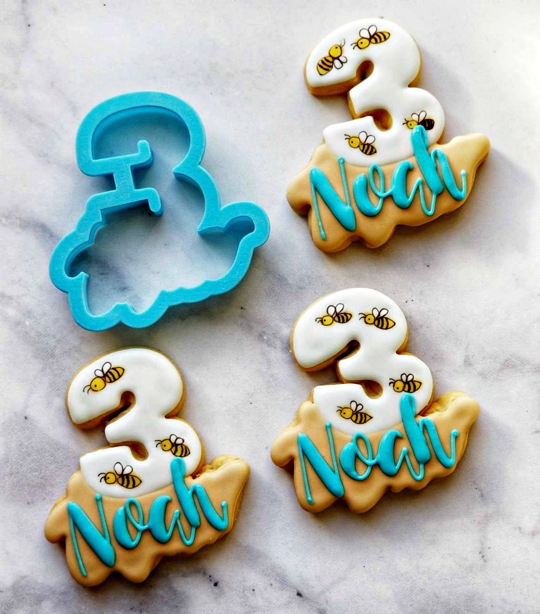 Lettered Number 3 Cookie Cutter in Multiple Sizes - Etsy