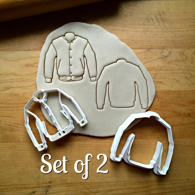 Set of 2 Varsity Jacket Cookie Cuttersmulti-size/choose Standard or ...