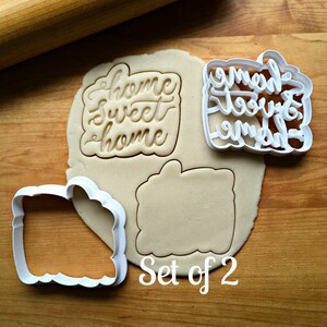 Set of 2 Home Sweet Home Script Cookie Cutters/multi-size/choose ...