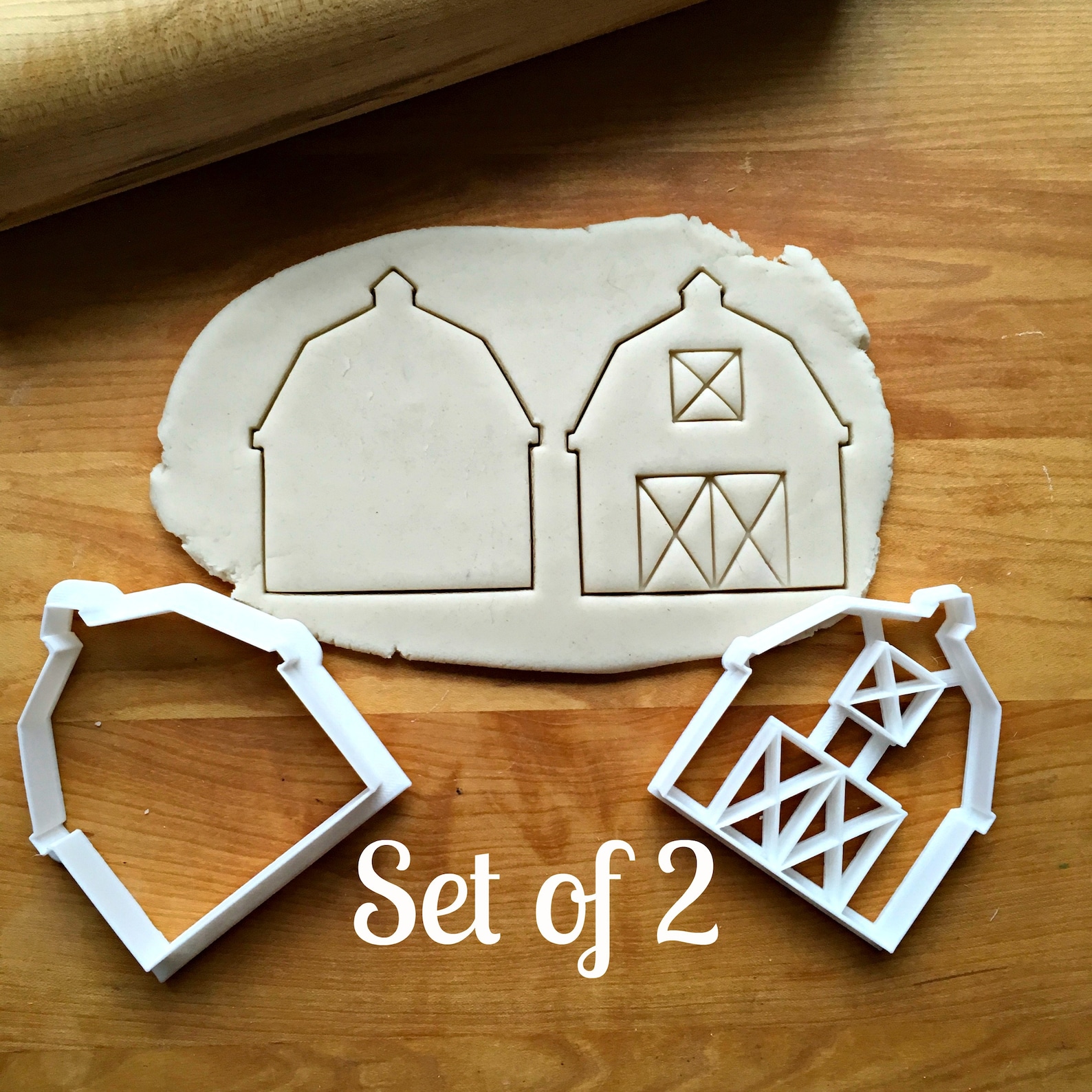 Set of 2 Barn Cookie Cutters/multi-size/farm Animals - Etsy