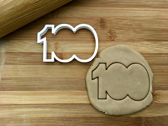 Number 100 Cookie Cutter/multi-size/dishwasher Safe Available | Etsy