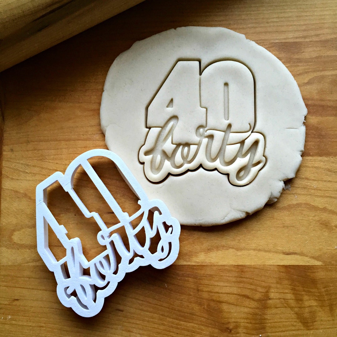 Lettered Number 40 Cookie Cutter in Multiple Sizes - Etsy