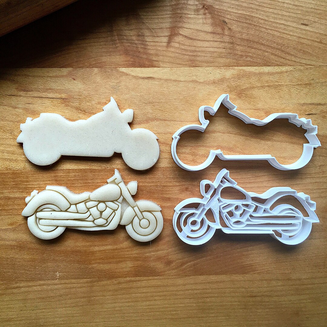 Set of 2 Motorcycle Cookie Cutters in Multiple Sizes - Etsy