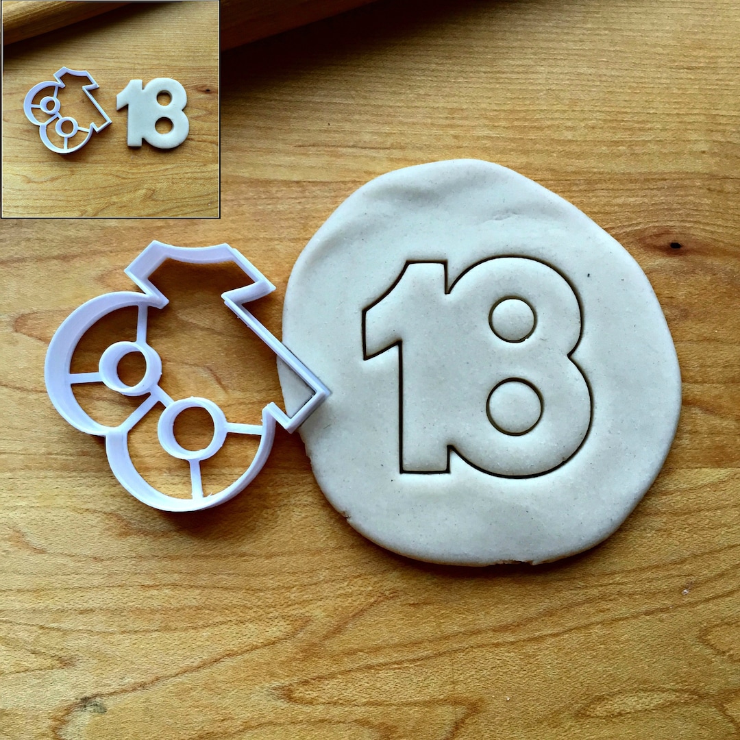Number 18 Cookie Cutter/multi-size/dishwasher Safe Available - Etsy Israel