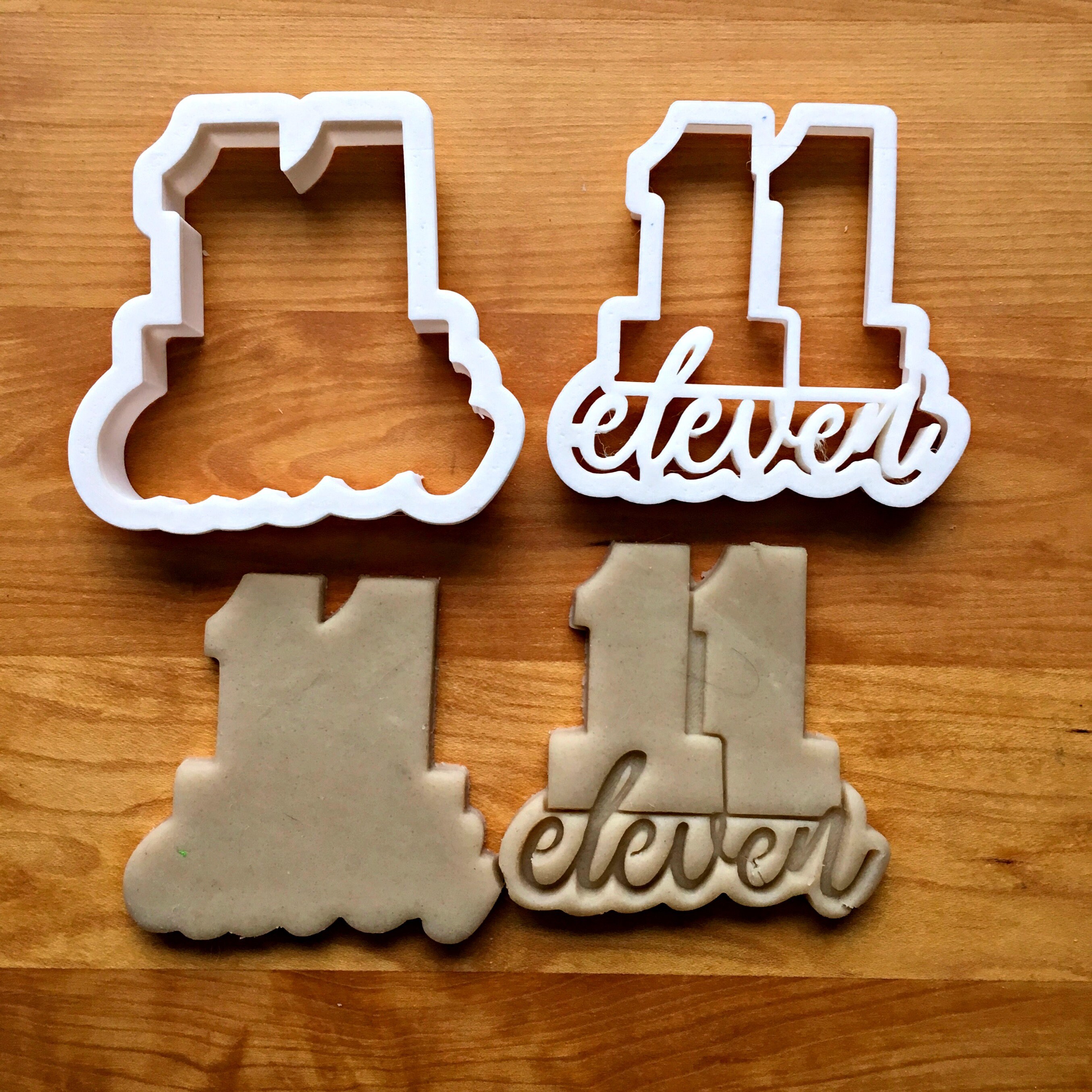 Set of 2 Lettered Number 11 Cookie | Etsy
