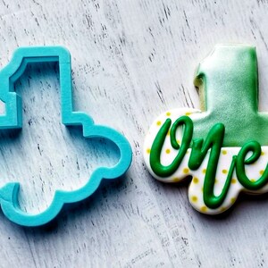 Lettered Number 1 Cookie Cutter/multi-size/choose Standard or ...
