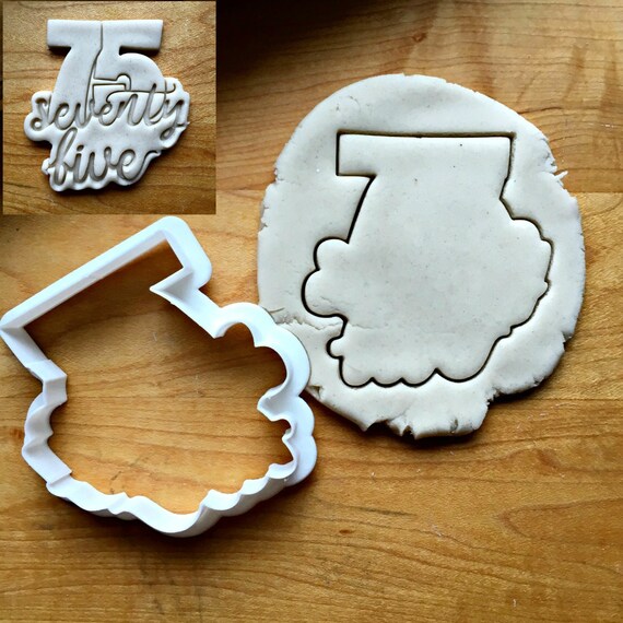 Lettered Number 75 Cookie Cutter/multi-size/dishwasher Safe - Etsy
