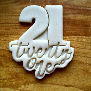 Lettered Number 21 Cookie Cutter/multi-size/choose Standard or ...