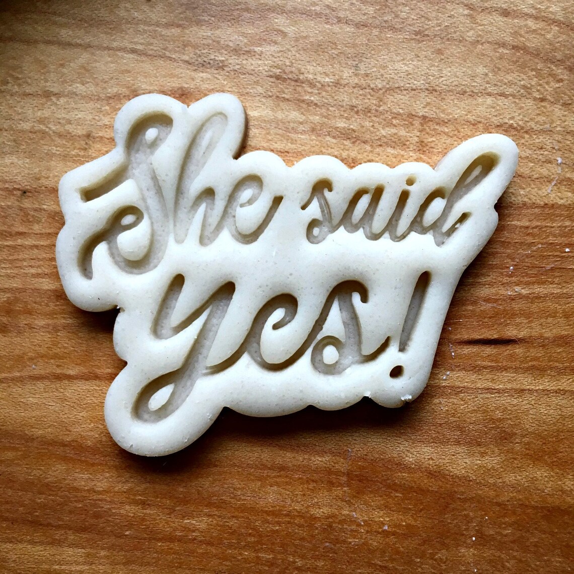 Set of 2 She Said Yes Script Cookie - Etsy