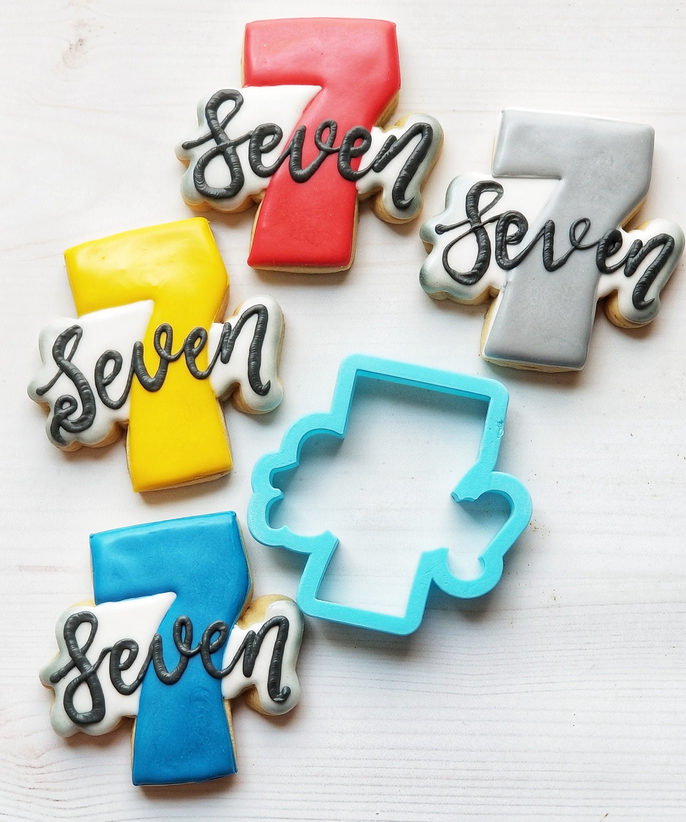 Lettered Number 7 Cookie Cutter/Multi-Size/Dishwasher Safe | Etsy