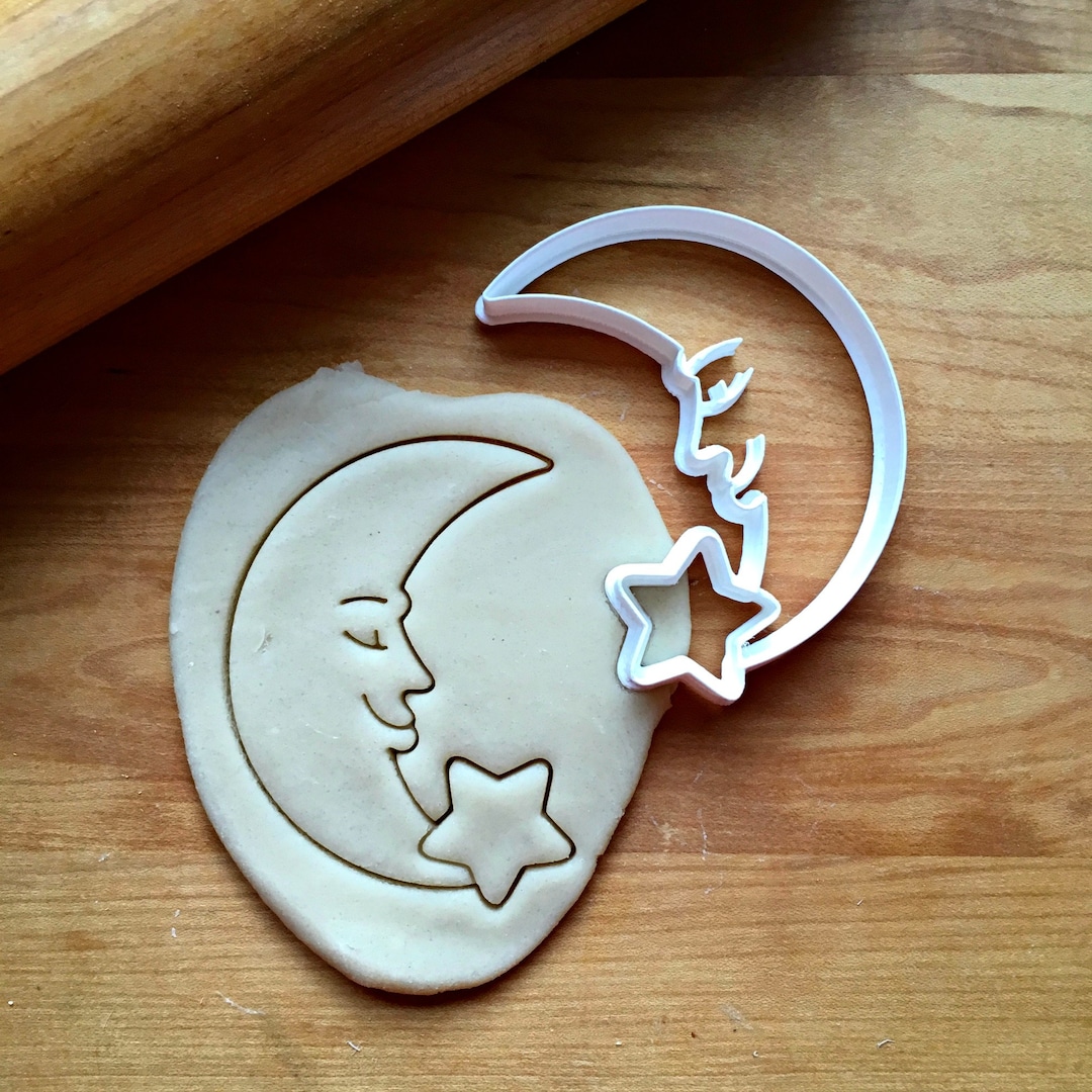 Crescent Moon and Star Cookie Cutter in Multiple Sizes - Etsy