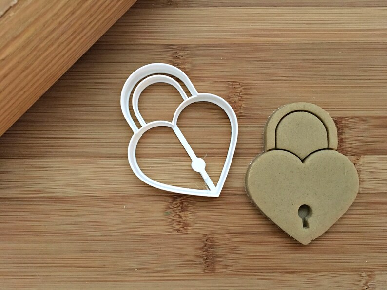 Heart Lock Cookie Cutter/multi-size/dishwasher Safe Available | Etsy