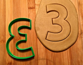 Belle Cookie Cutter With the Number 3. Great for Any Third - Etsy
