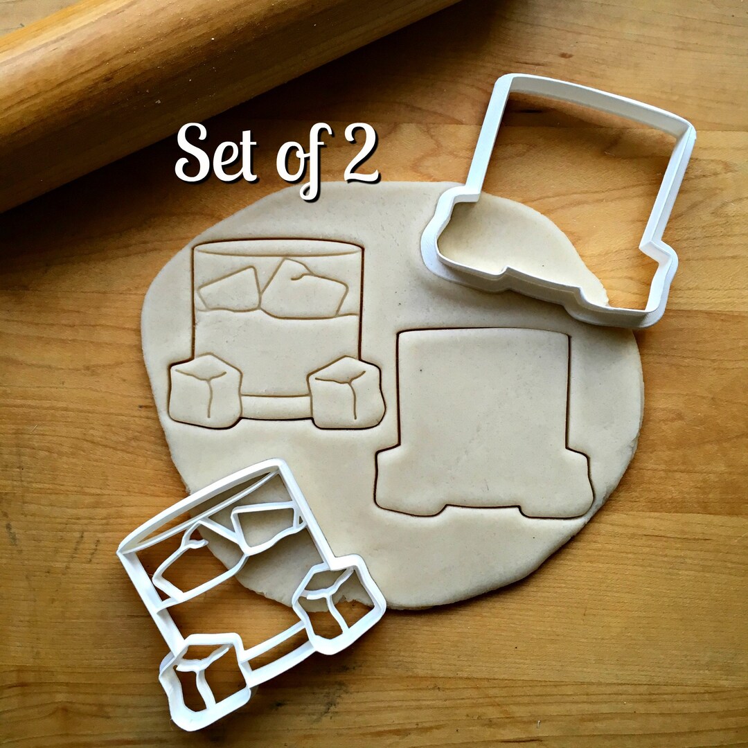 Set of 2 Whiskey Glass Cookie Cutters/multi-size - Etsy