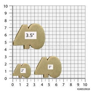 Number 40 Cookie Cutter/multi-size/dishwasher Safe Available/cuts ...