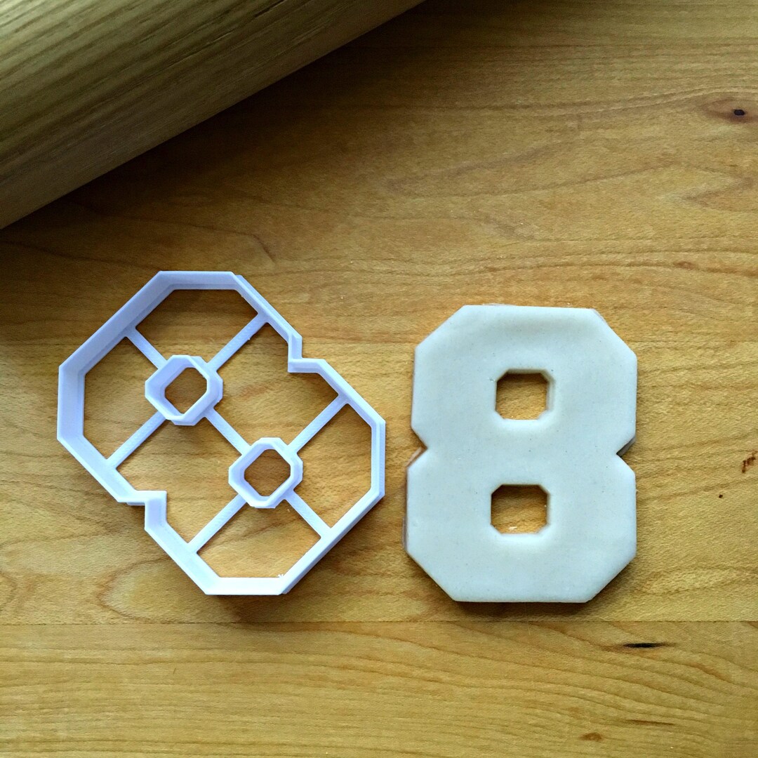 Varsity Number 8 Cookie Cutter/multi-size/choose Standard or Dishwasher ...