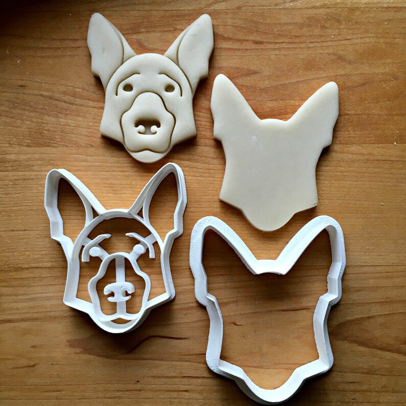 Set of 2 German Shepherd Dog Cookie - Etsy