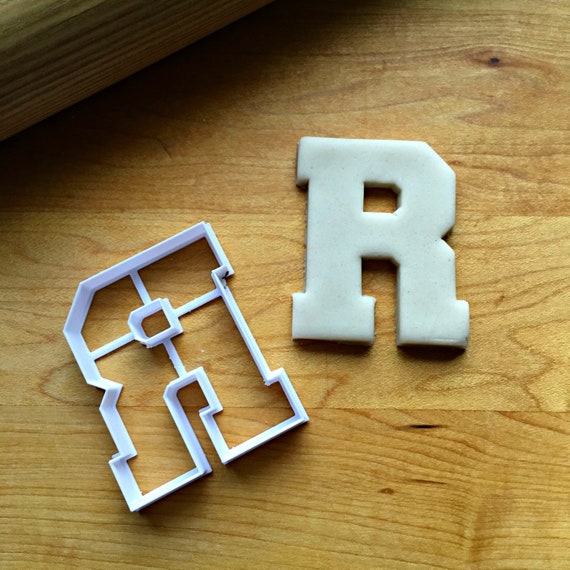 Varsity Letter R Cookie Cutter/multi-size/creates Cut-out - Etsy