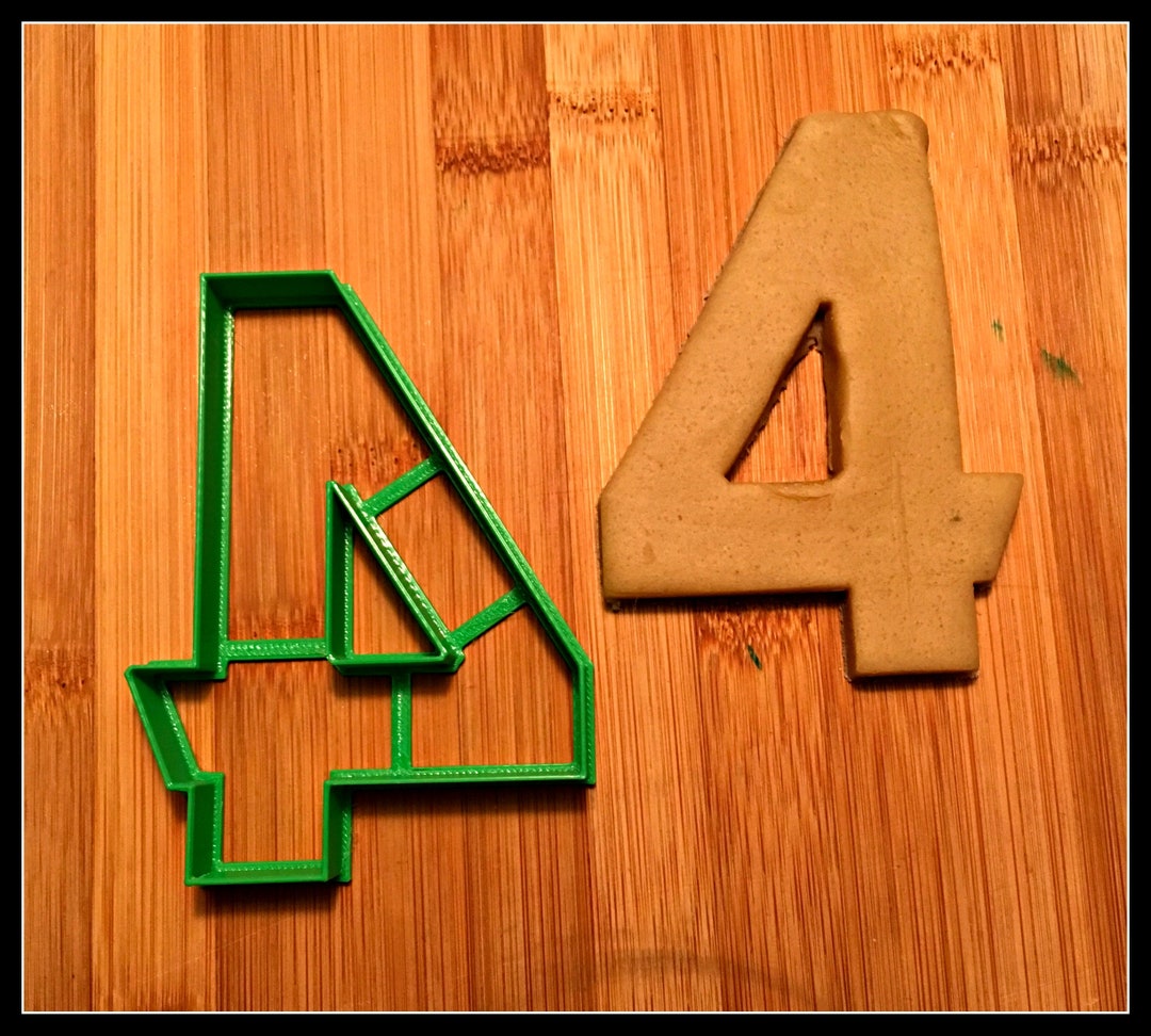 Number 4 Cookie Cutter/multi-size/dishwasher Safe Available/cuts ...
