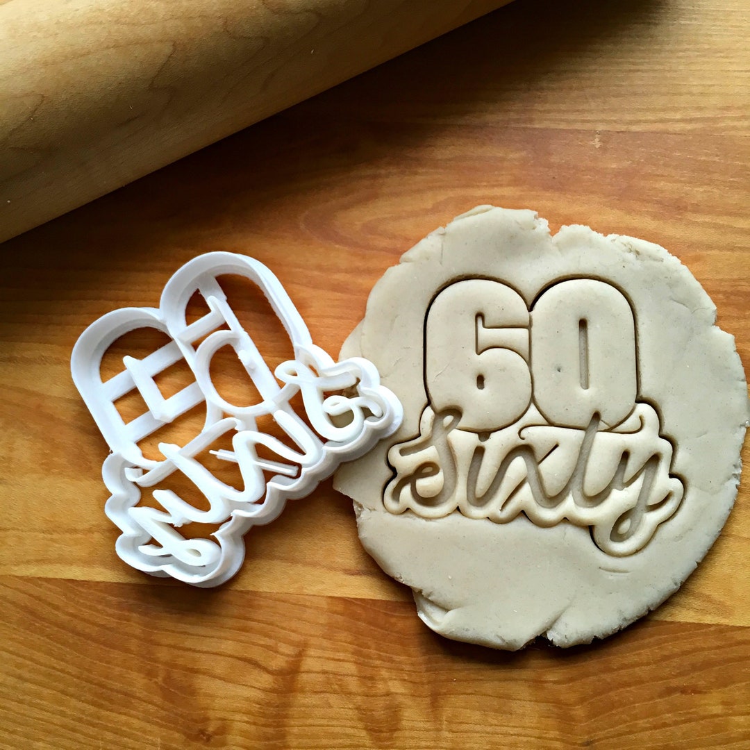 Lettered Number 60 Cookie Cutter/multi-size/choose Standard or ...