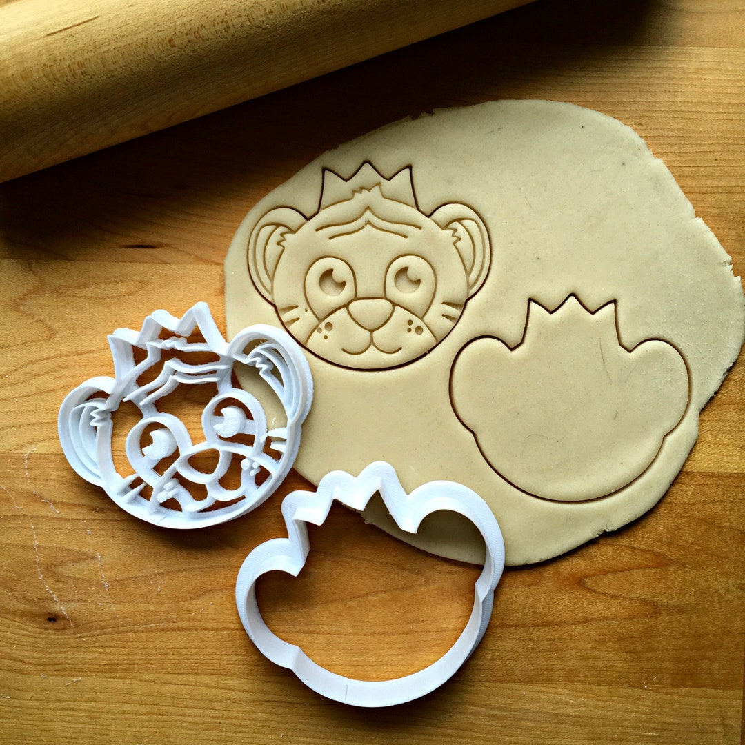 Set of 2 Tiger With Crown Cookie Cutters/multi-size/choose Standard or ...